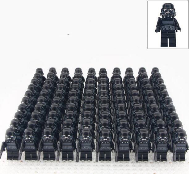 Star Wars Last Jedi Black Stormtrooper Minifigures Lego Compatible
