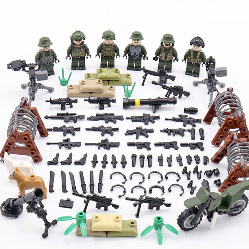 WW Military Battle Field American Soldiers Lego Fit Toys