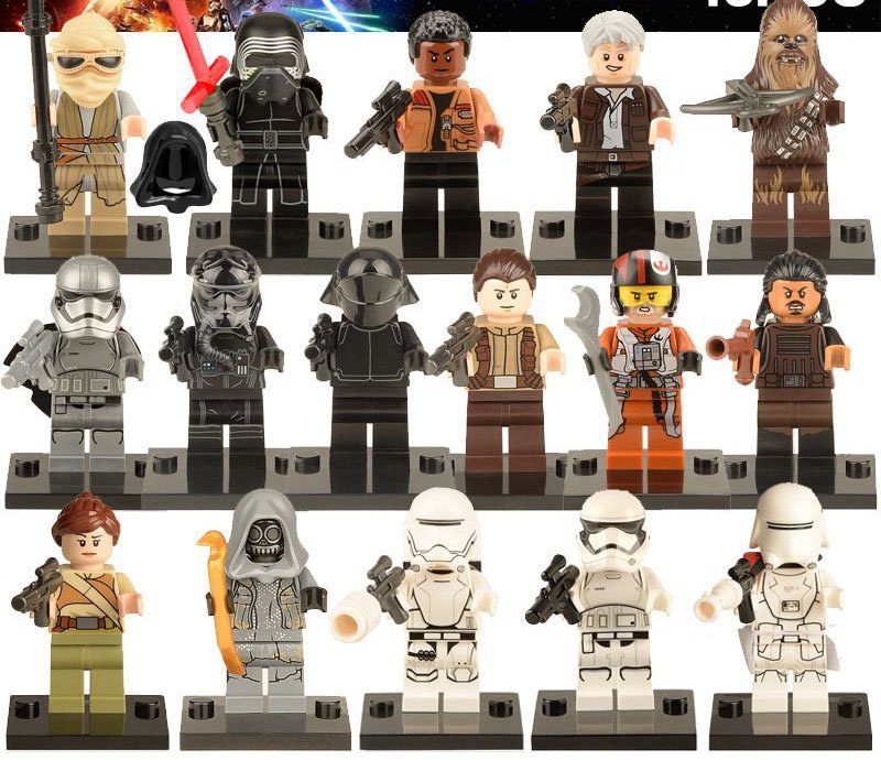 First Order Finn Rey Chewbacca Rebel Shadow Trooper Minifigures Fit Lego