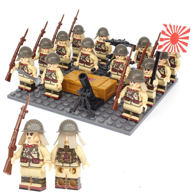 Pacific War Japanses Army WW2 Soldiers Lego Military Set Compatible
