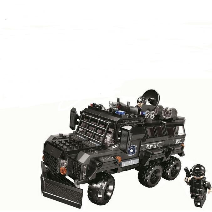 City SWAT Truck Armored Police Special Force Compatible Lego British SWAT