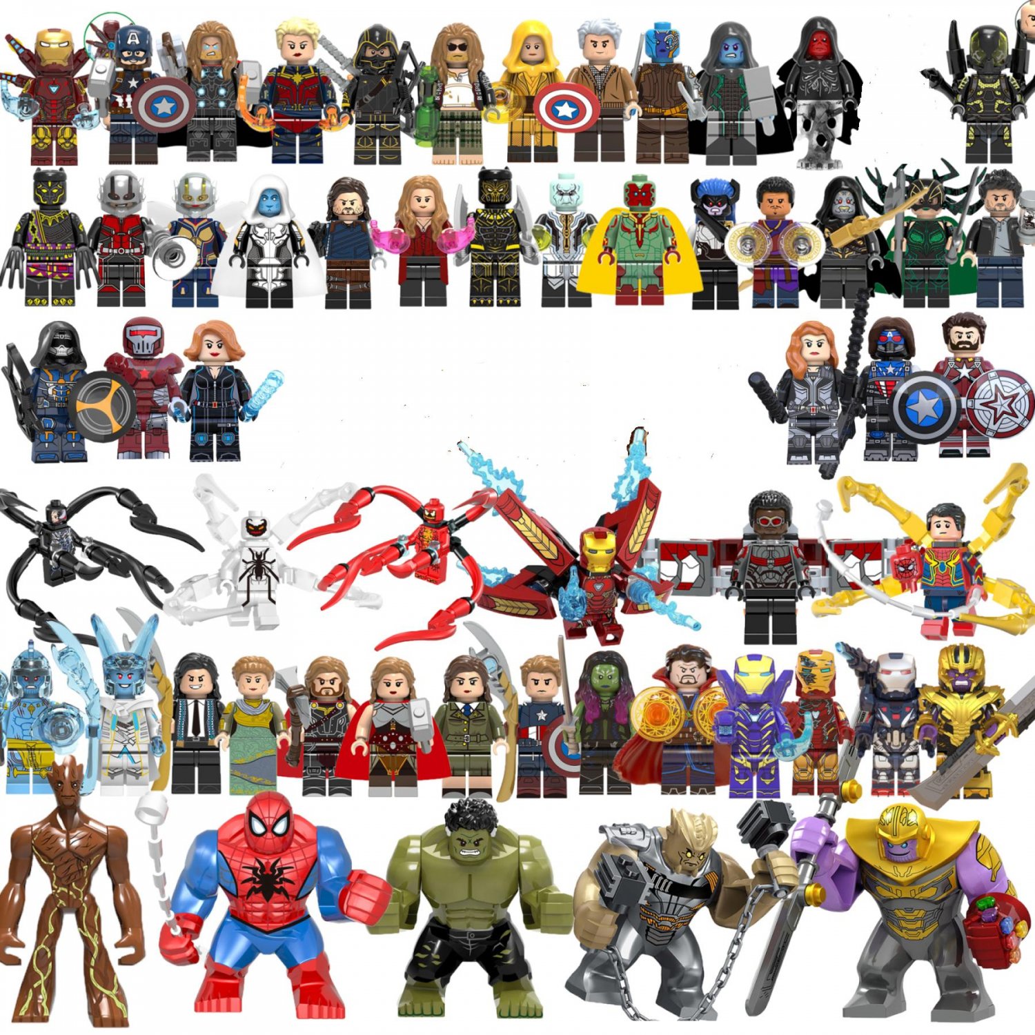 All Avengers Superhero Comics Universe Minifigures