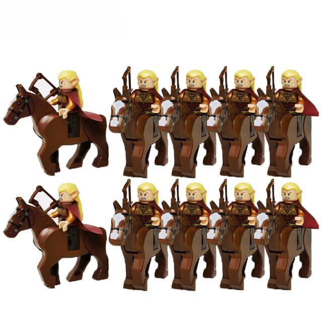 10pcs Lord of the Rings Elf Archer Kinghts Compatible Lego Elf Army
