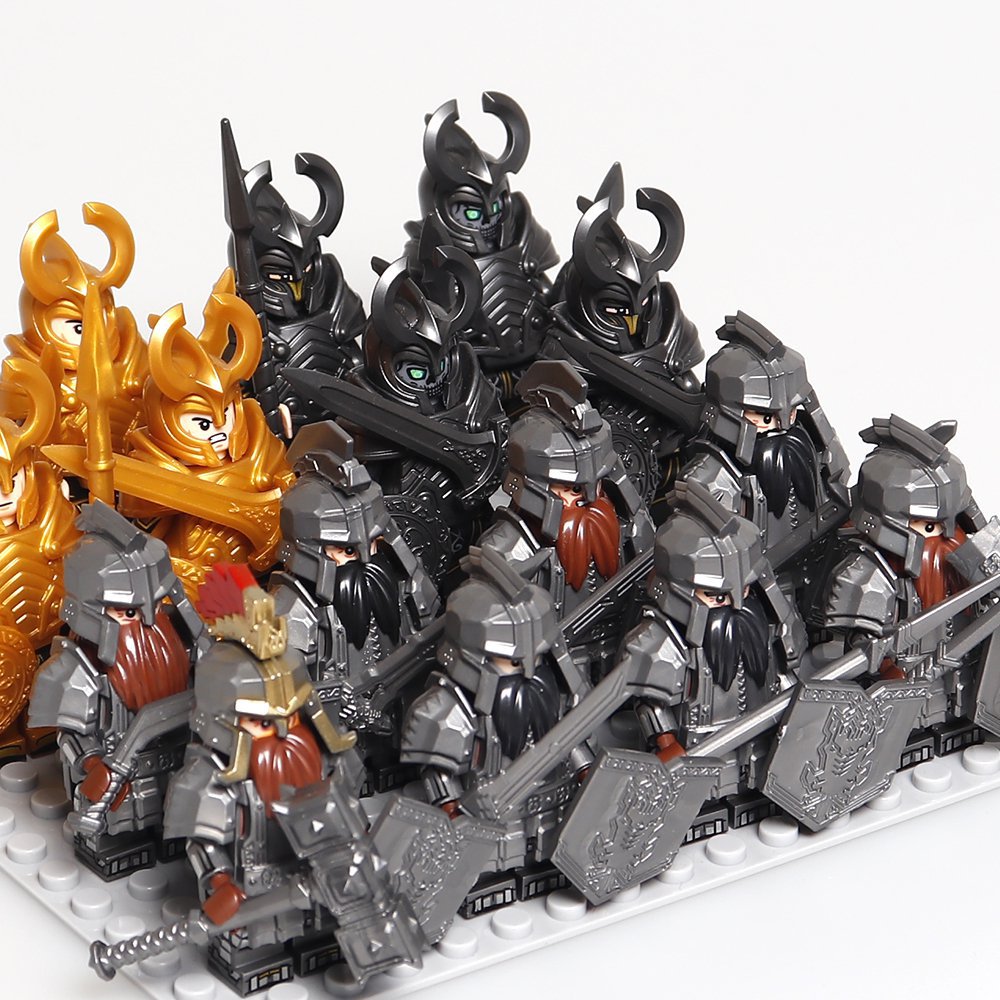 16pcs Lord of the Rings Dwarf Asgard Guards Minifigures