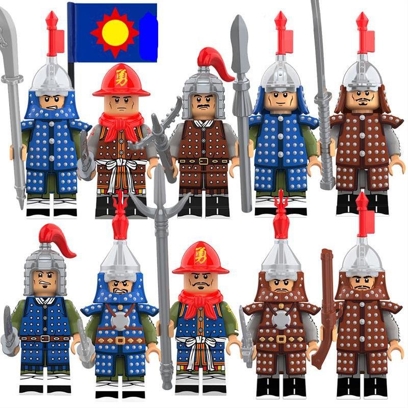 10pcs Chinese Ming Dynasty Army Soldiers Compatible Lego