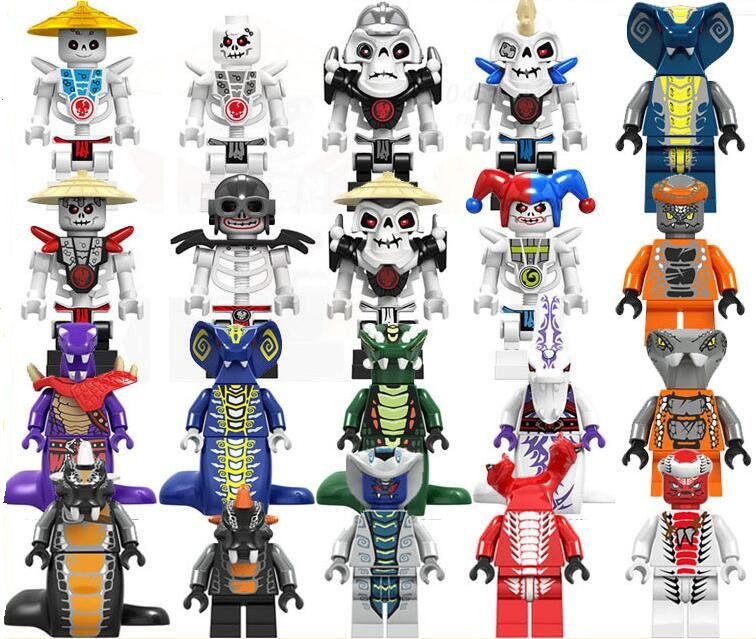 16pcs Ninjago Snake Pythor Skeleton Soldiers Army