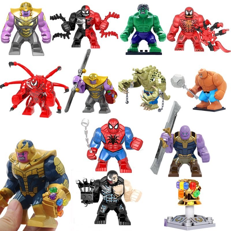 2021 Venom Carnage Thanos Infinity Gauntlet Thing Spiderman Hulk Figures