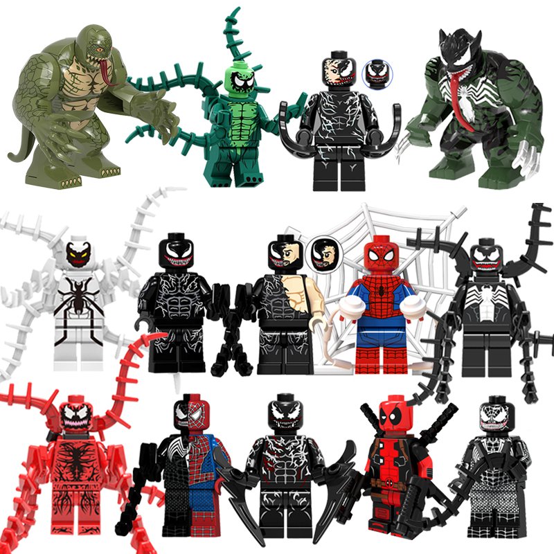 New Venom Spiderman Deadpool Carnage Minifigures