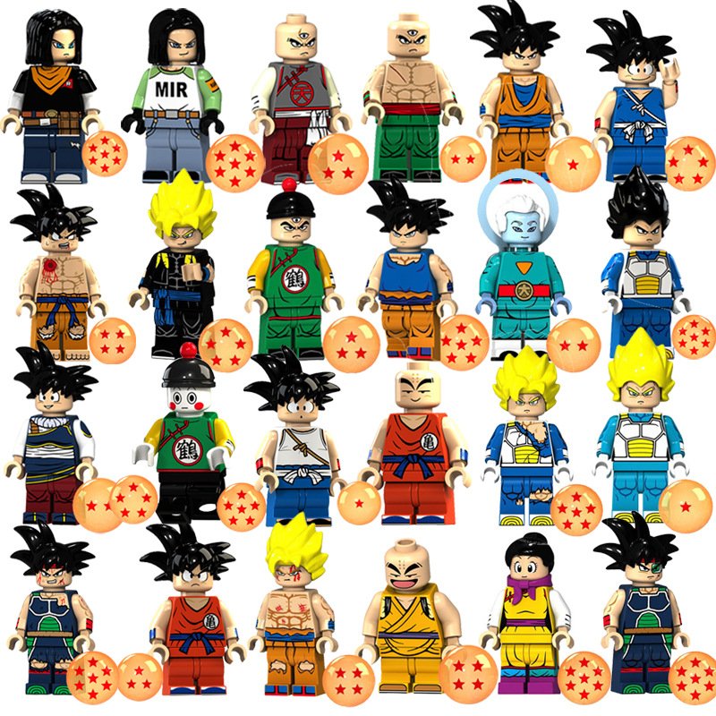 24pcs Dragon Ball Z Minifigures Goku Vegeta Super Saiyan Lego ...