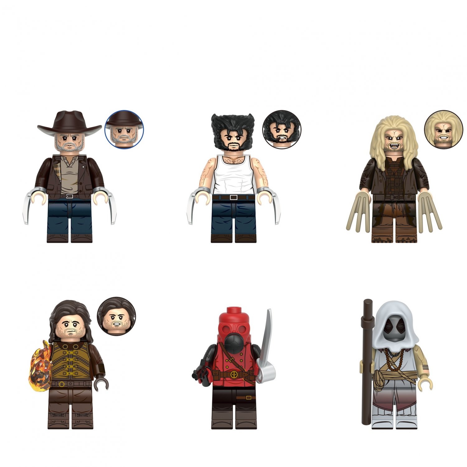 Sabretooth Zenpool Golden Age Deadpool Minifigures Deadpool movie Sets