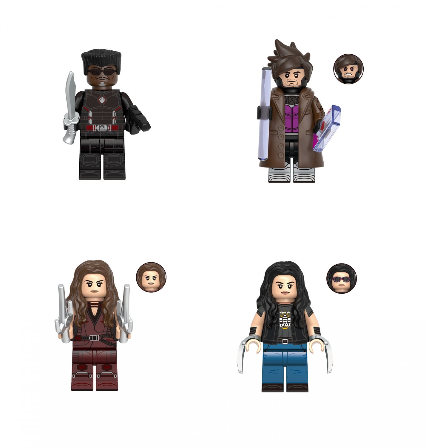 Blade X-23 Gambit Elektra Minifigures Deadpool & Wolverine Sets