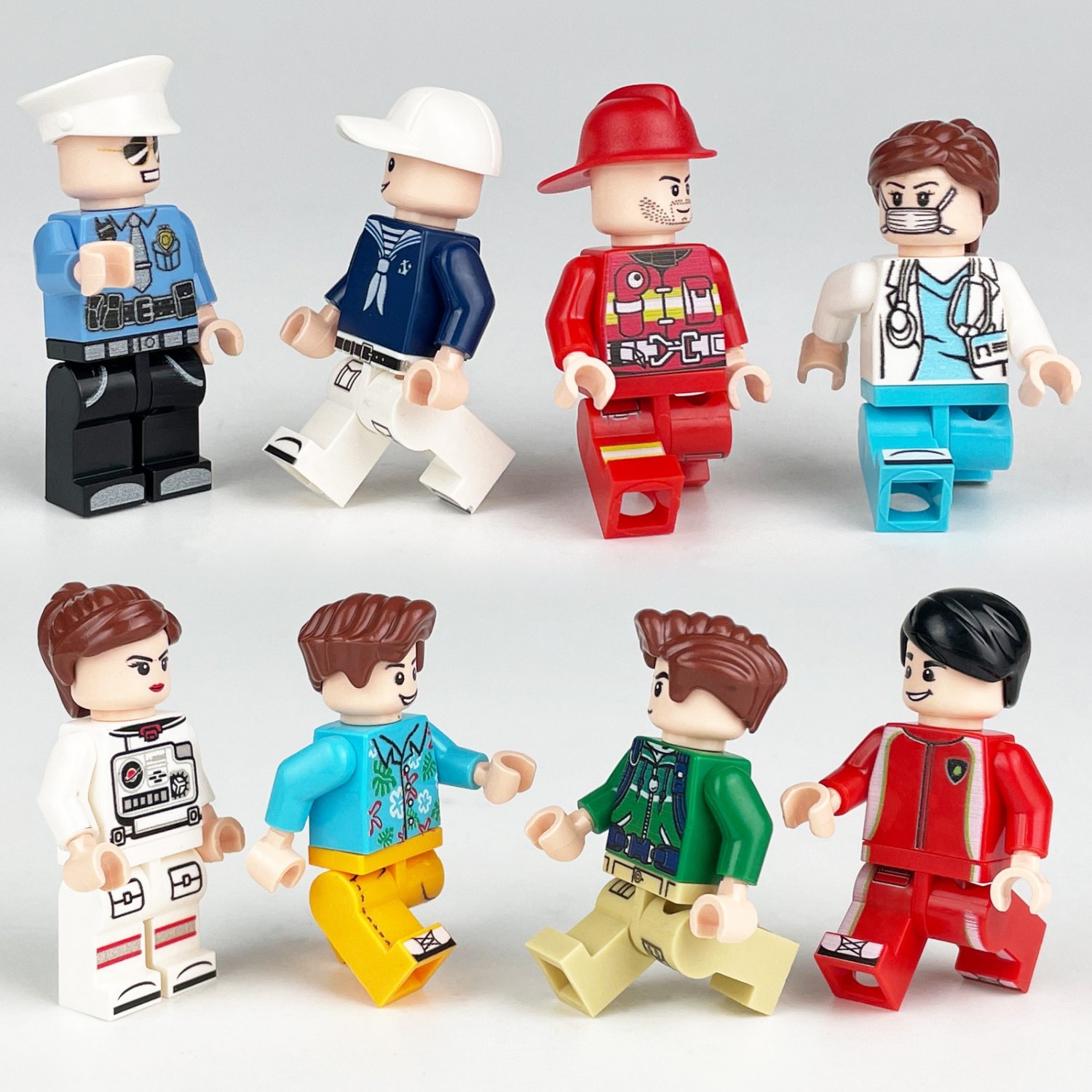 Fire Engine Police Doctor Minifigures City Character Sets