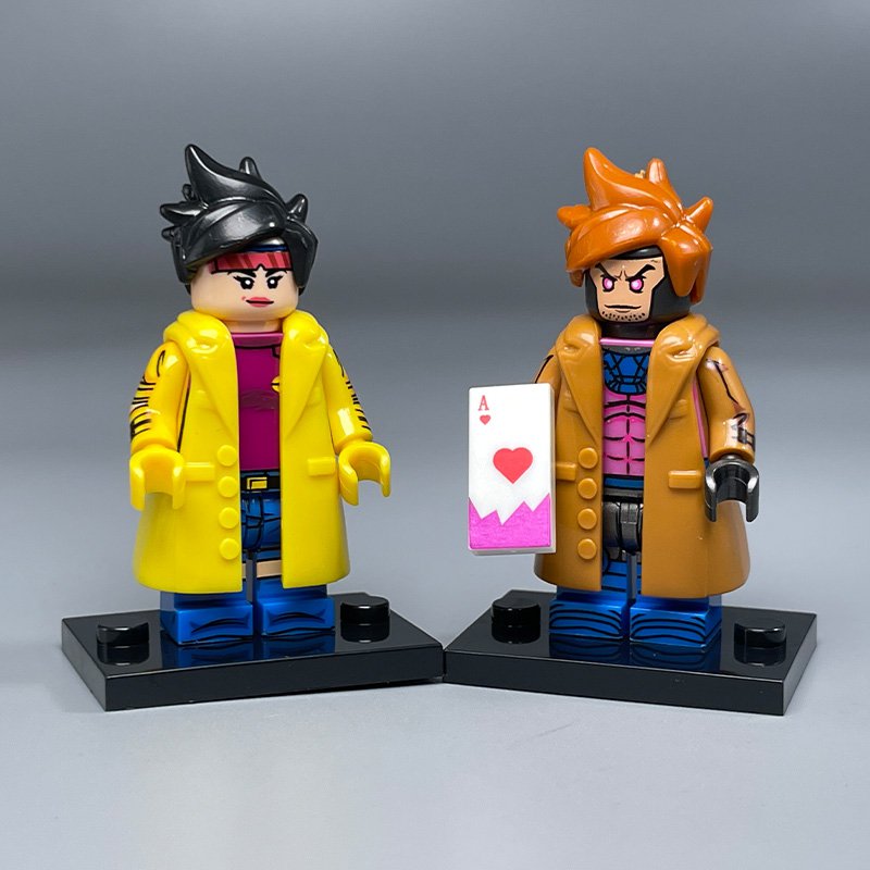 Gambit and Jubilee Minifigures The X-Men Sets