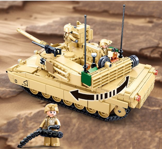 America M1A1 Abrams Tank Mnifigures Modern Tank Sets