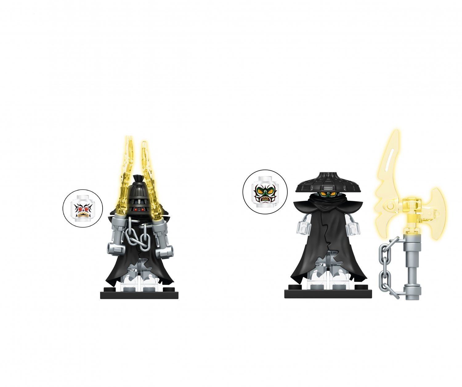 Zarkt and Nokt Mnifigures Ninjago Forbidden Five Sets