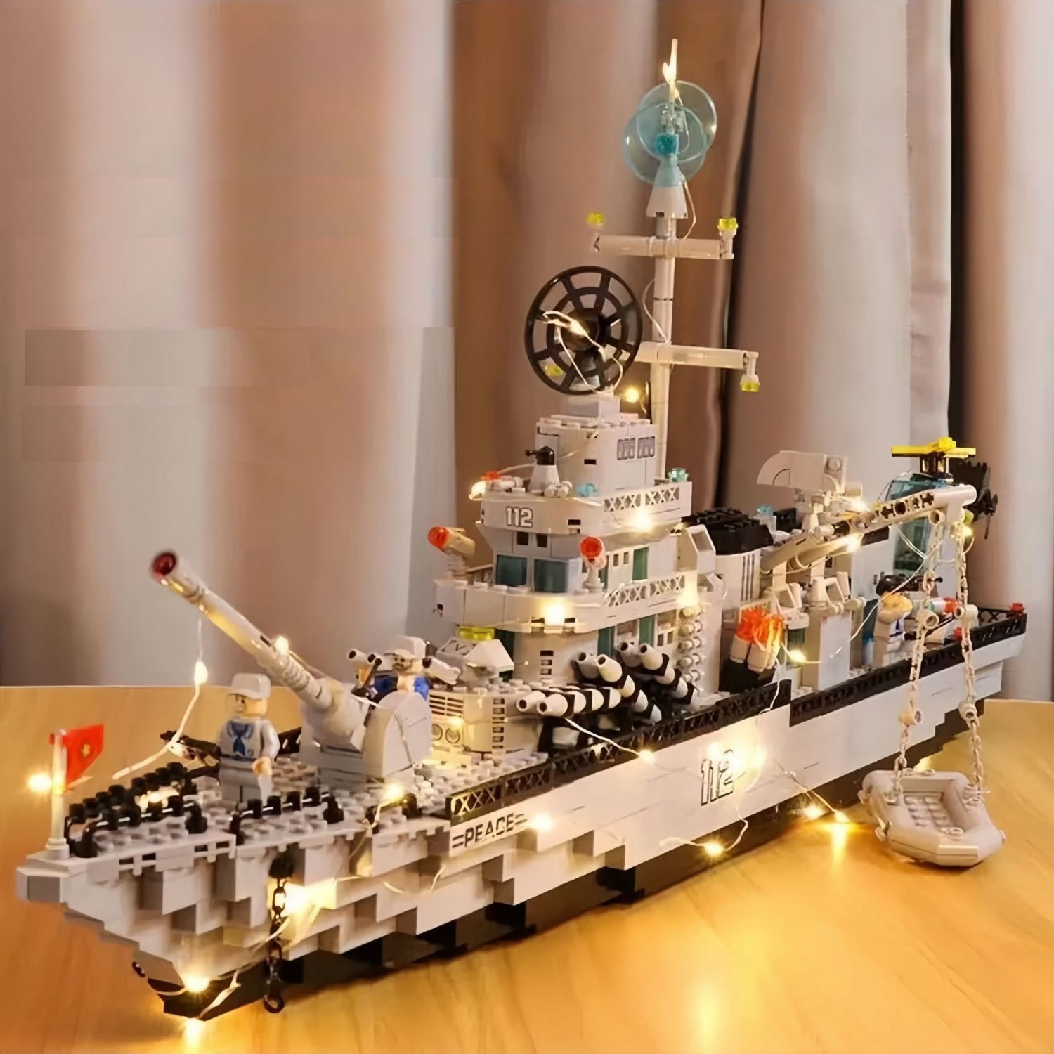 Guided missile destroyer Minifigures US Navy destroyer Toy
