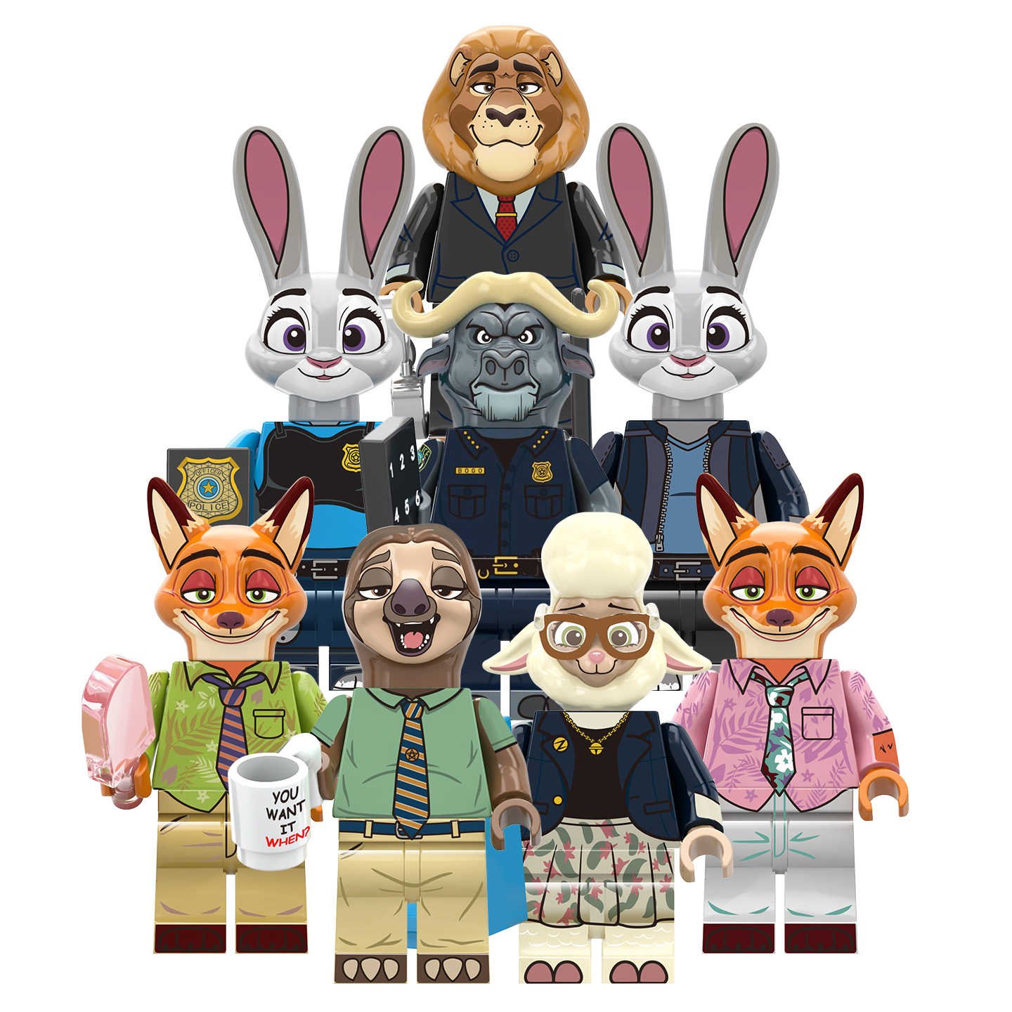 Comic Zootopia 2 character Minifigures