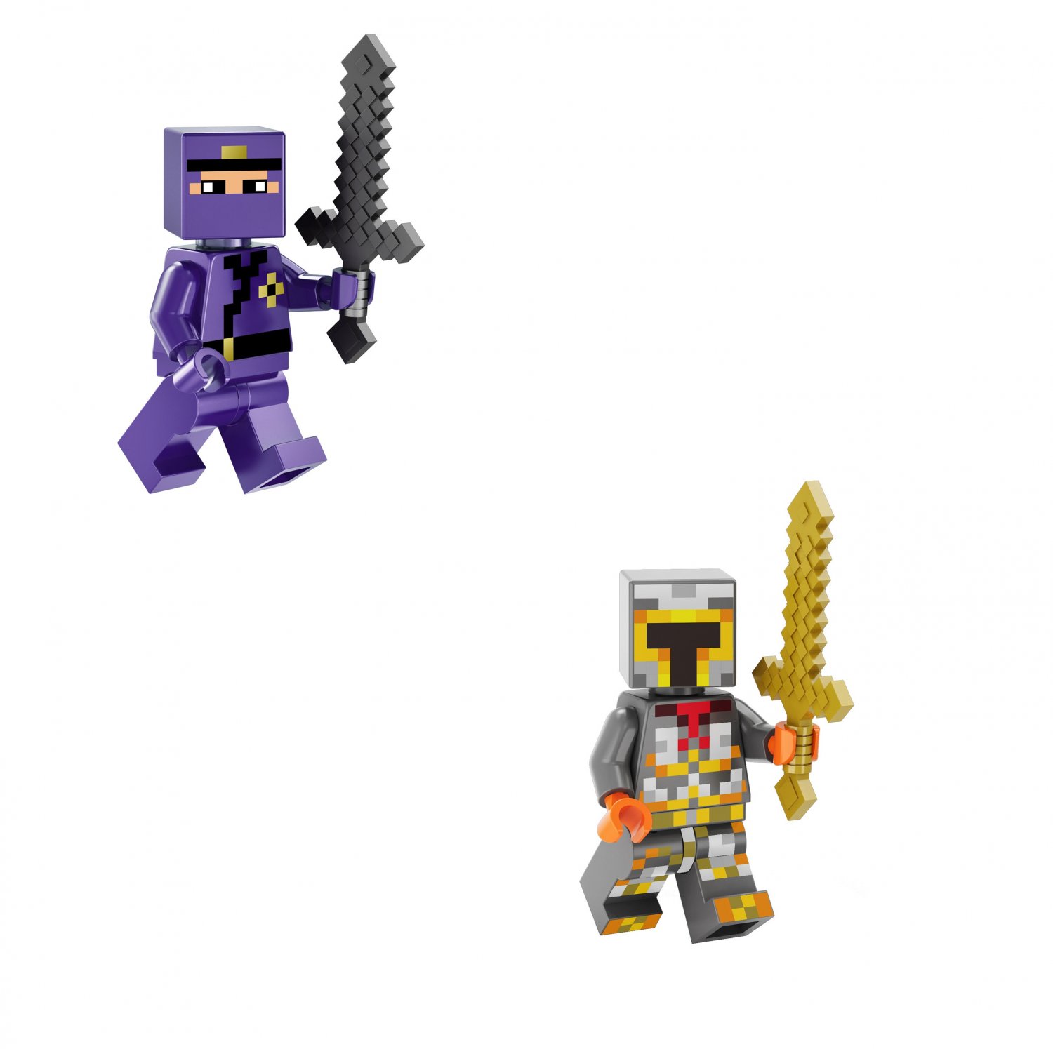 Knight and Ninja Minecraft Minifigures