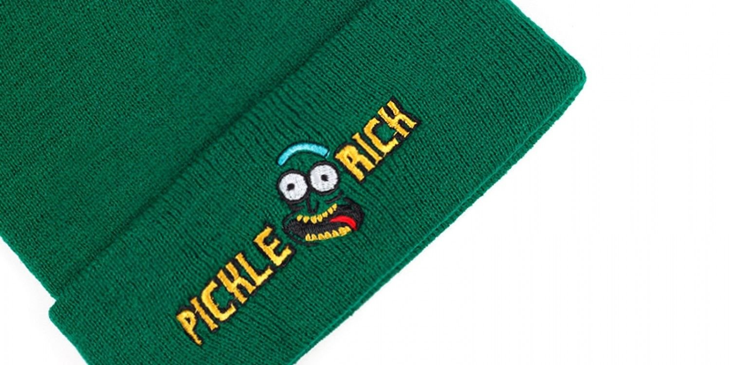 Pickle Rick Beanie Knitted Hat Green Hat Rick and Morty Hats Elastic ...