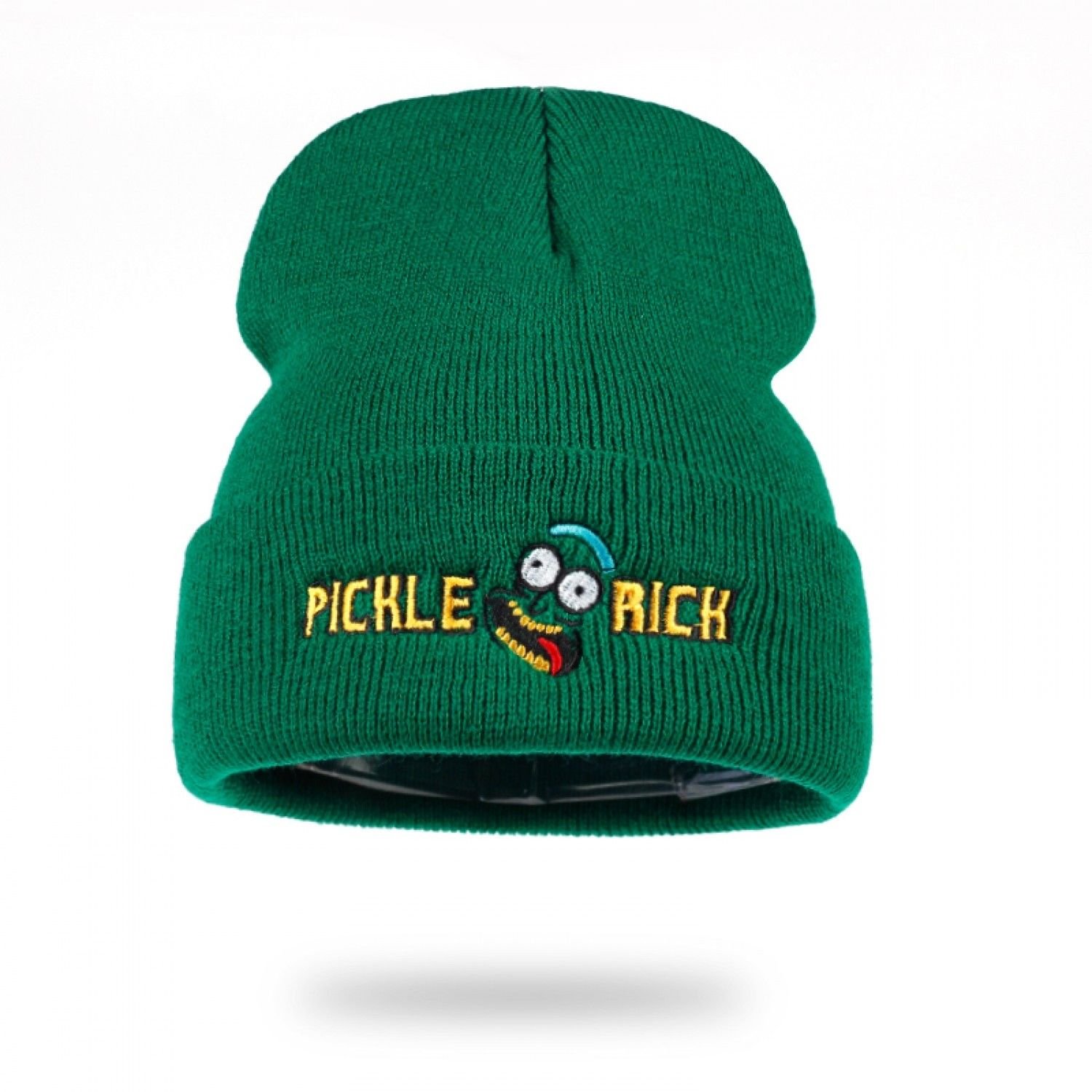 Pickle Rick Beanie Knitted Hat Green Hat Rick and Morty Hats Elastic ...