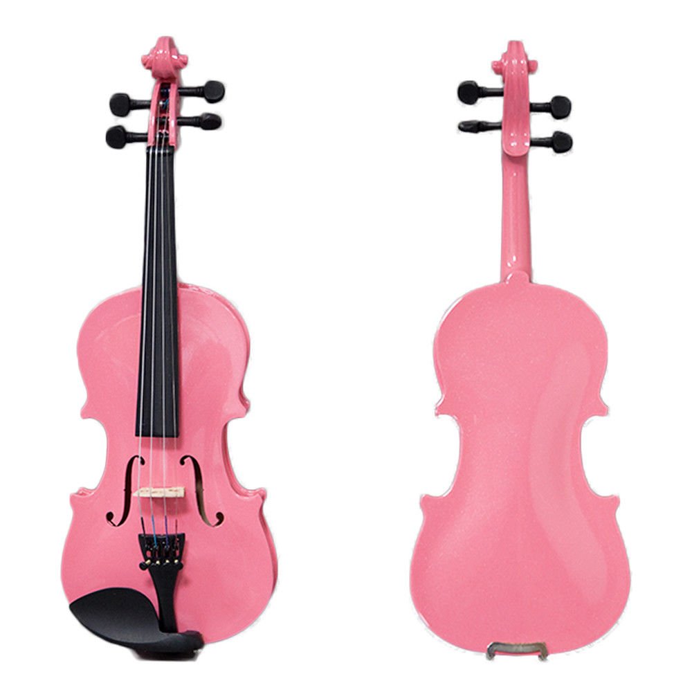 Sky Children's 1/10 Size Pink Violin w Rosin, Cute Violin Case and Bow