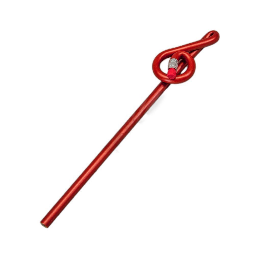 SKY Treble Clef Shaped Pencil with Eraser Red Color Great Gift ...