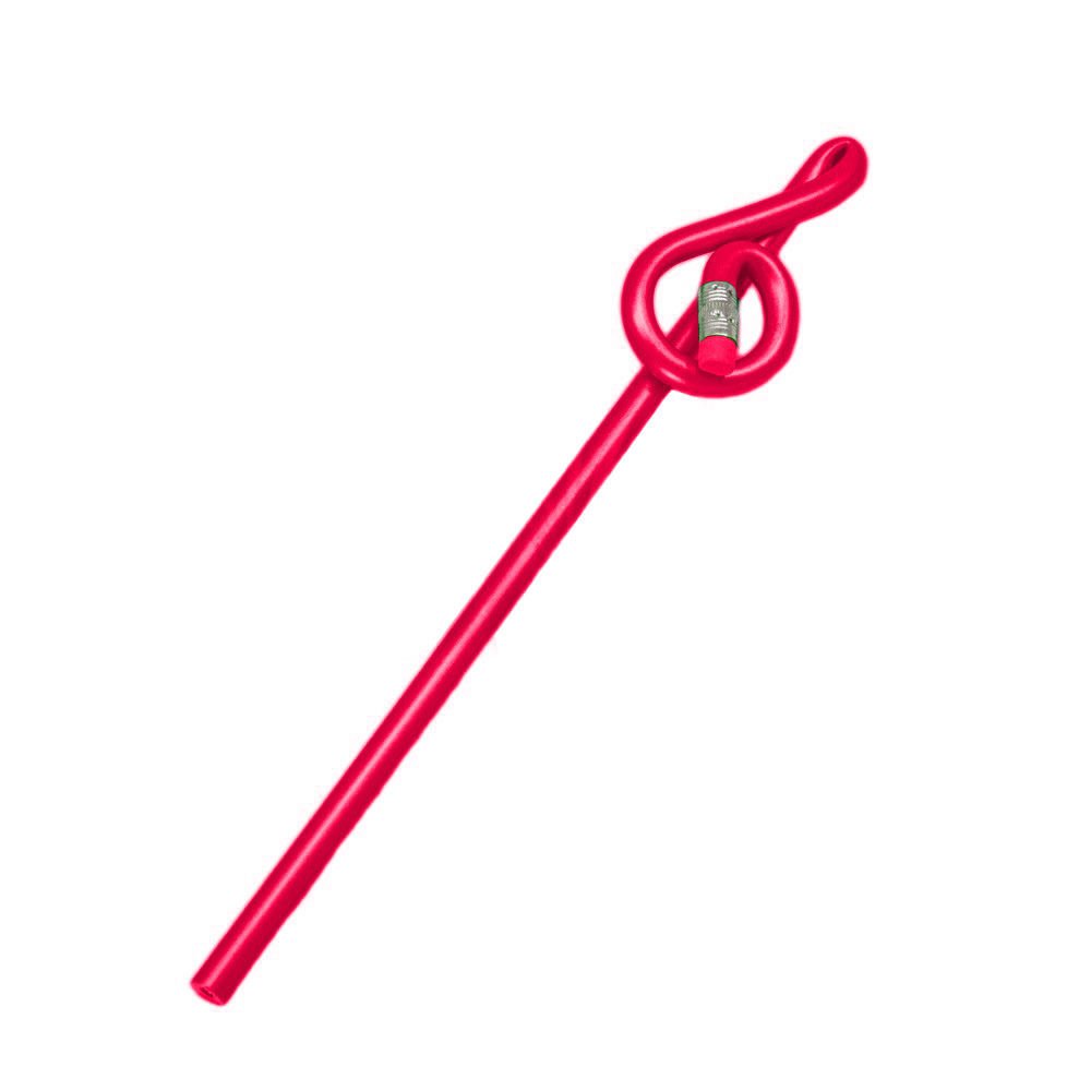 SKY Treble Clef Shaped Pencil with Eraser Pink Color Great Gift ...