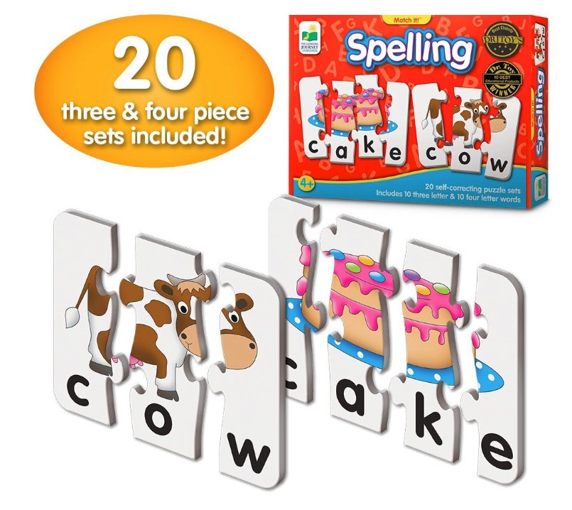 Match It! - Spelling - 20 Self-Correcting Spelling Puzzle