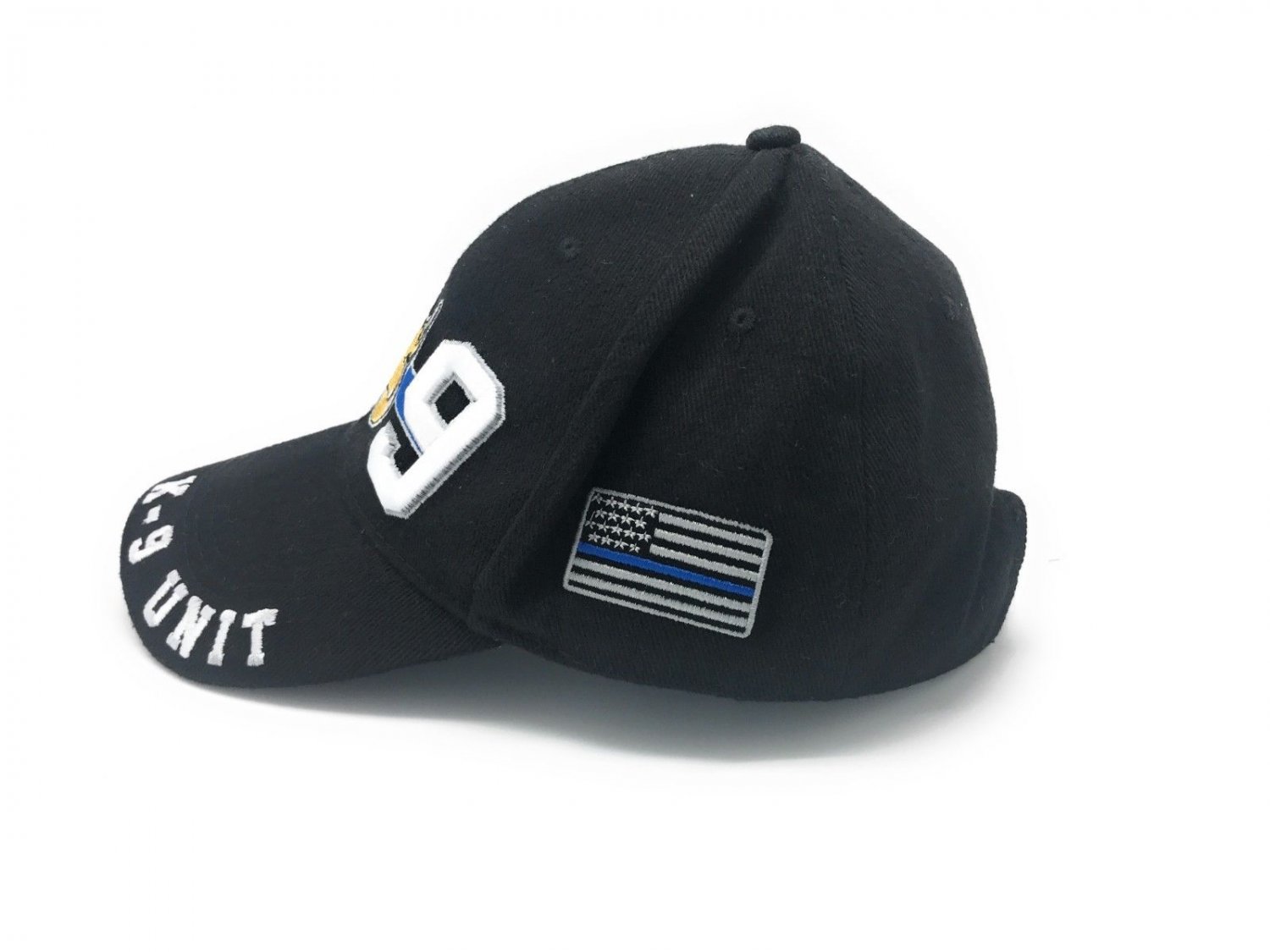 K-9 K9 Police Unit Thin Blue Line Embroidered Cotton Hat Cap [Black ...