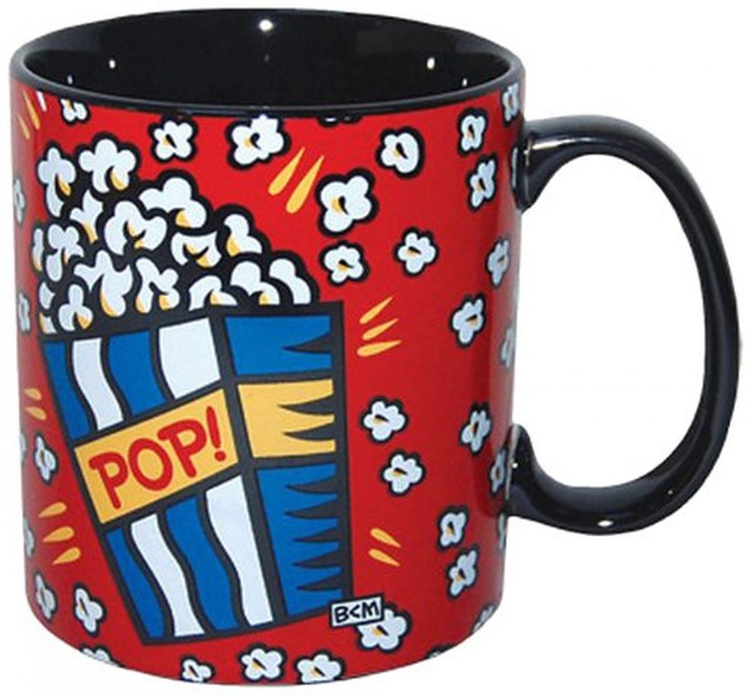 Westland Giftware 4-Inch Burton Morris Popcorn Stoneware Mug, 14-Ounce