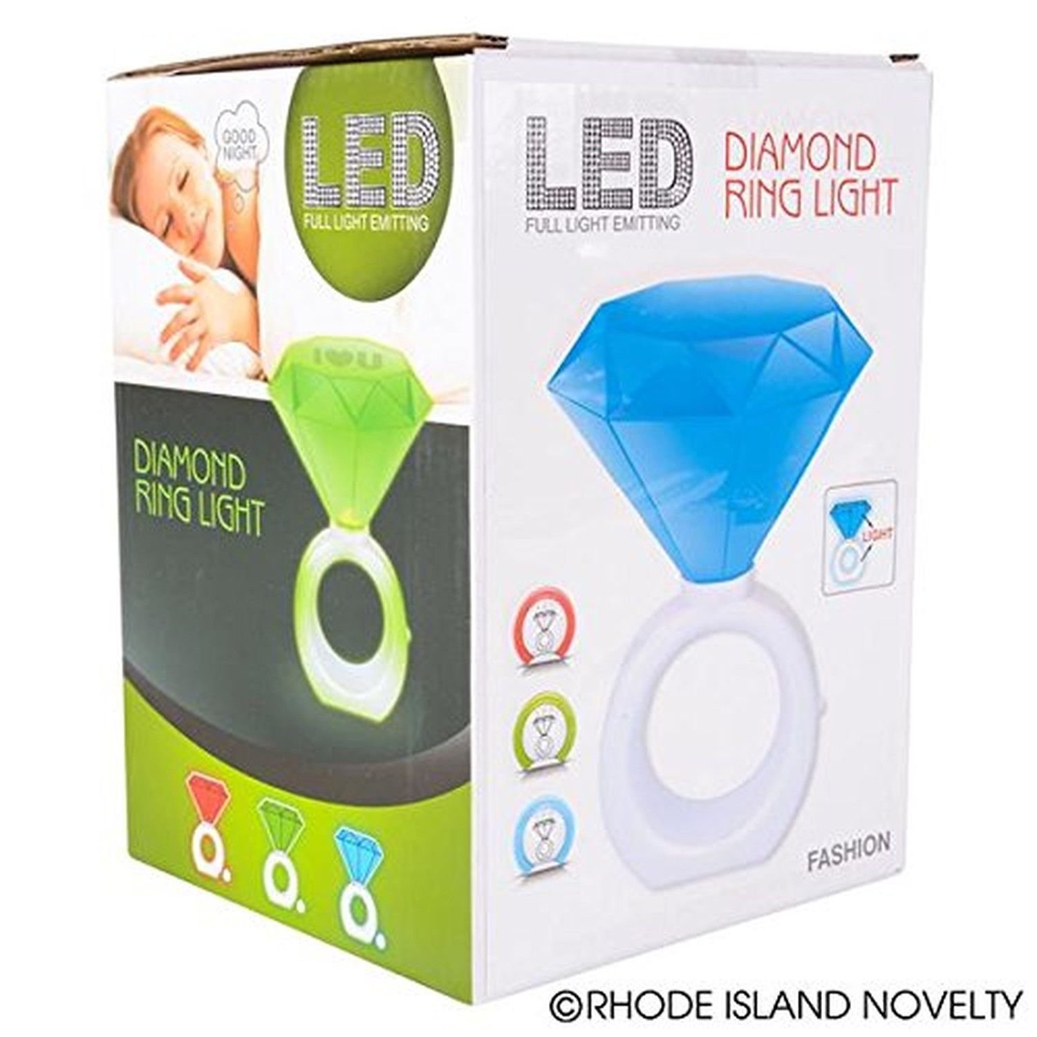 8 Blue Led Diamond Ring Light