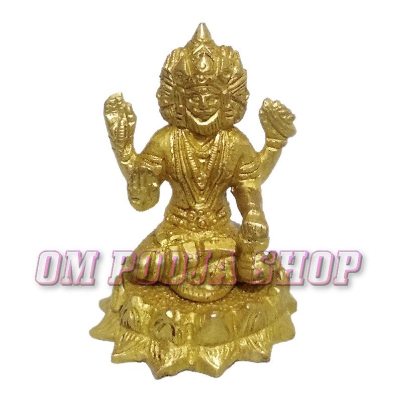 Lord Prajapati Brahma Statue in Brass - Om Pooja Shop