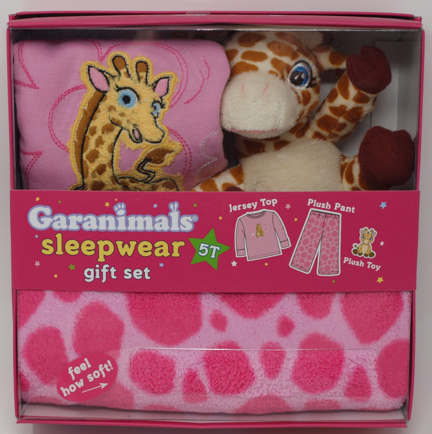 Garanimals Sleepwear Gift Set, Size 5T Girls, Pajamas Jersey Top, Plush ...