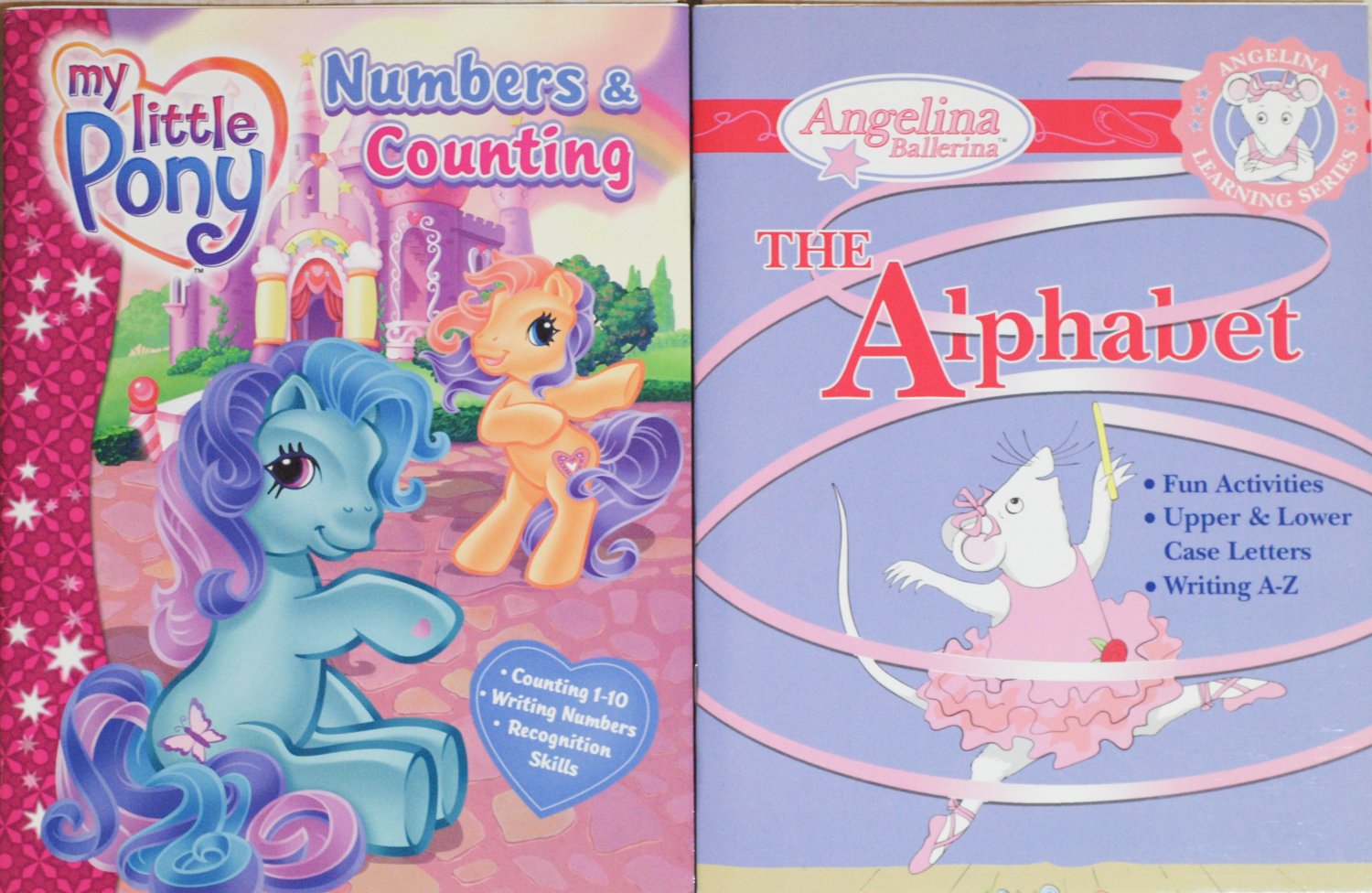 My Little Pony Numbers & Counting Workbook & Angelina Ballerina The ...