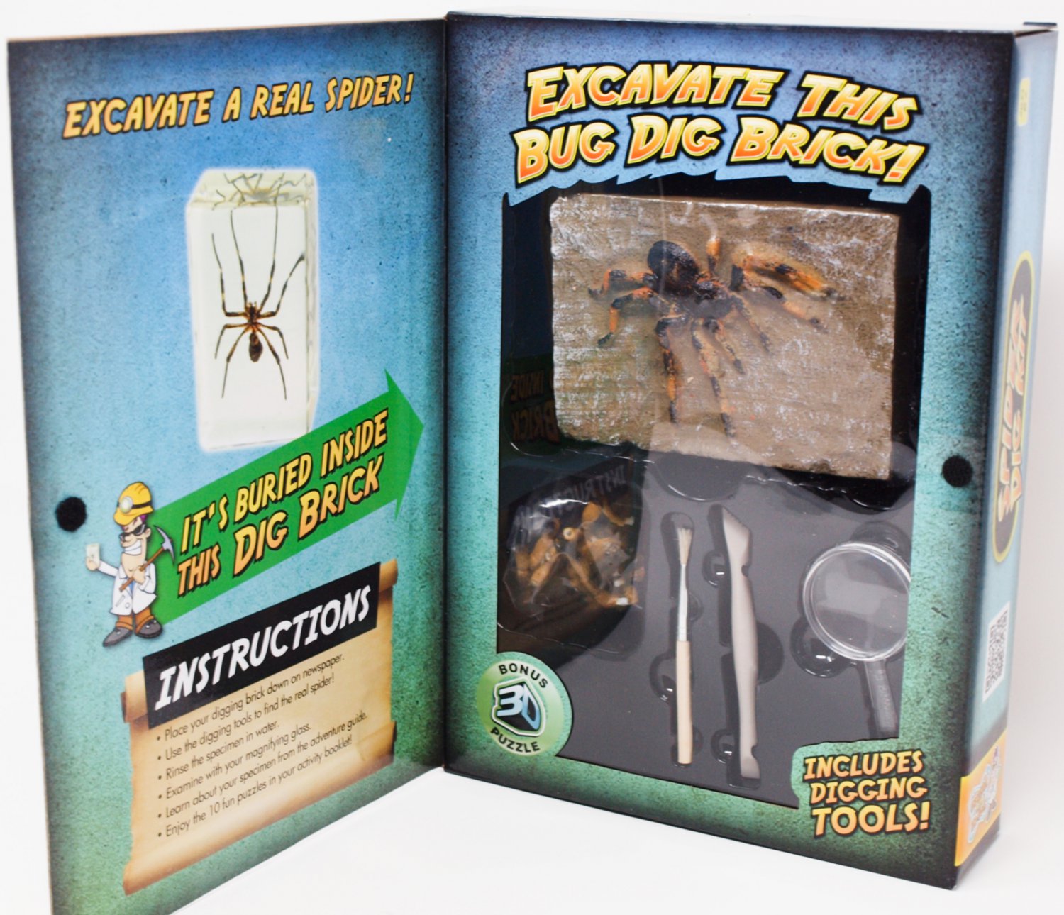 Spider Dig Kit with Bonus 3D Puzzle, Excavate A Real Spider Science Kit ...