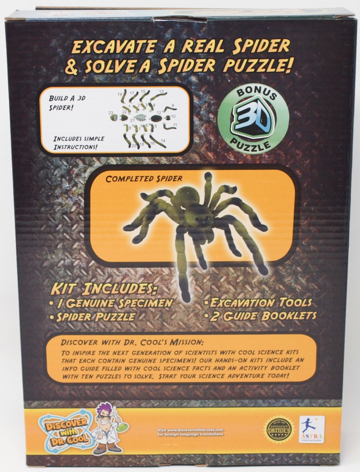 Spider Dig Kit with Bonus 3D Puzzle, Excavate A Real Spider Science Kit ...
