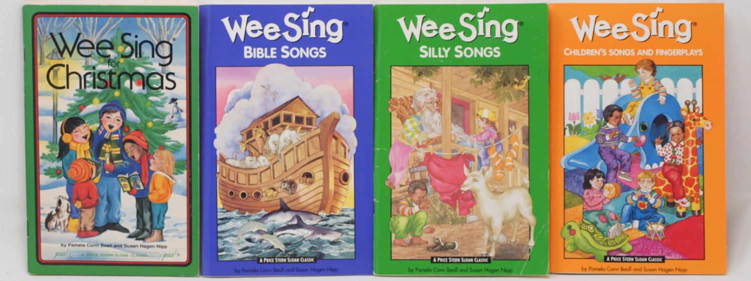 Wee Sing Books (4) by Beall & Nipp - Christmas, Bible & Silly Songs ...
