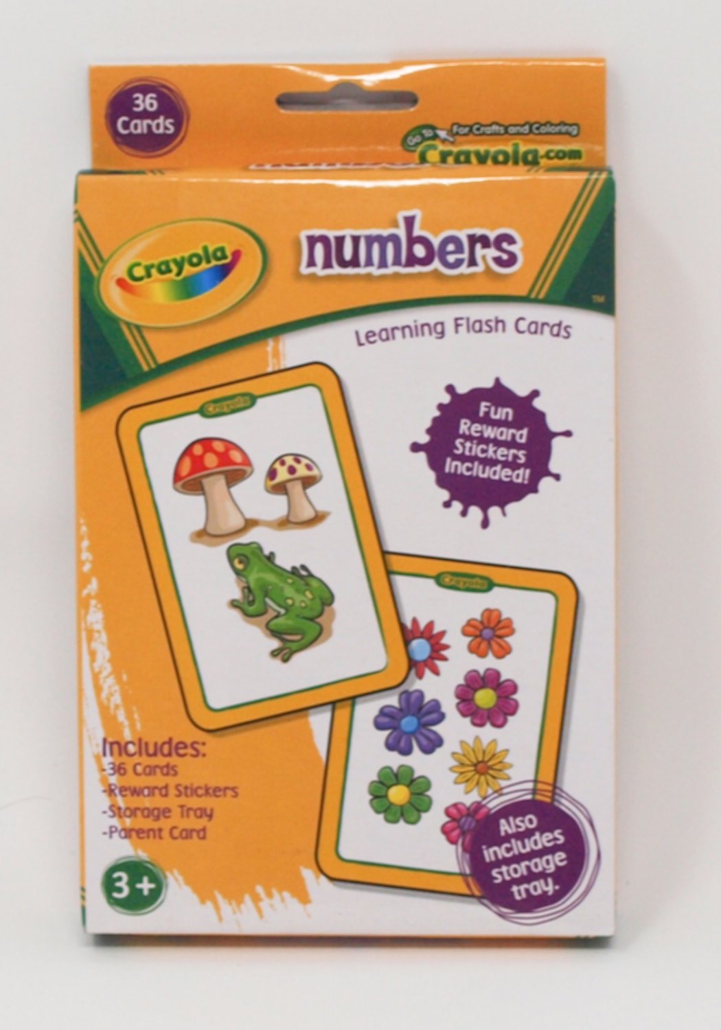 Crayola NUMBERS Learning Flash Cards with Card Storage Tray, Ages 3 ...