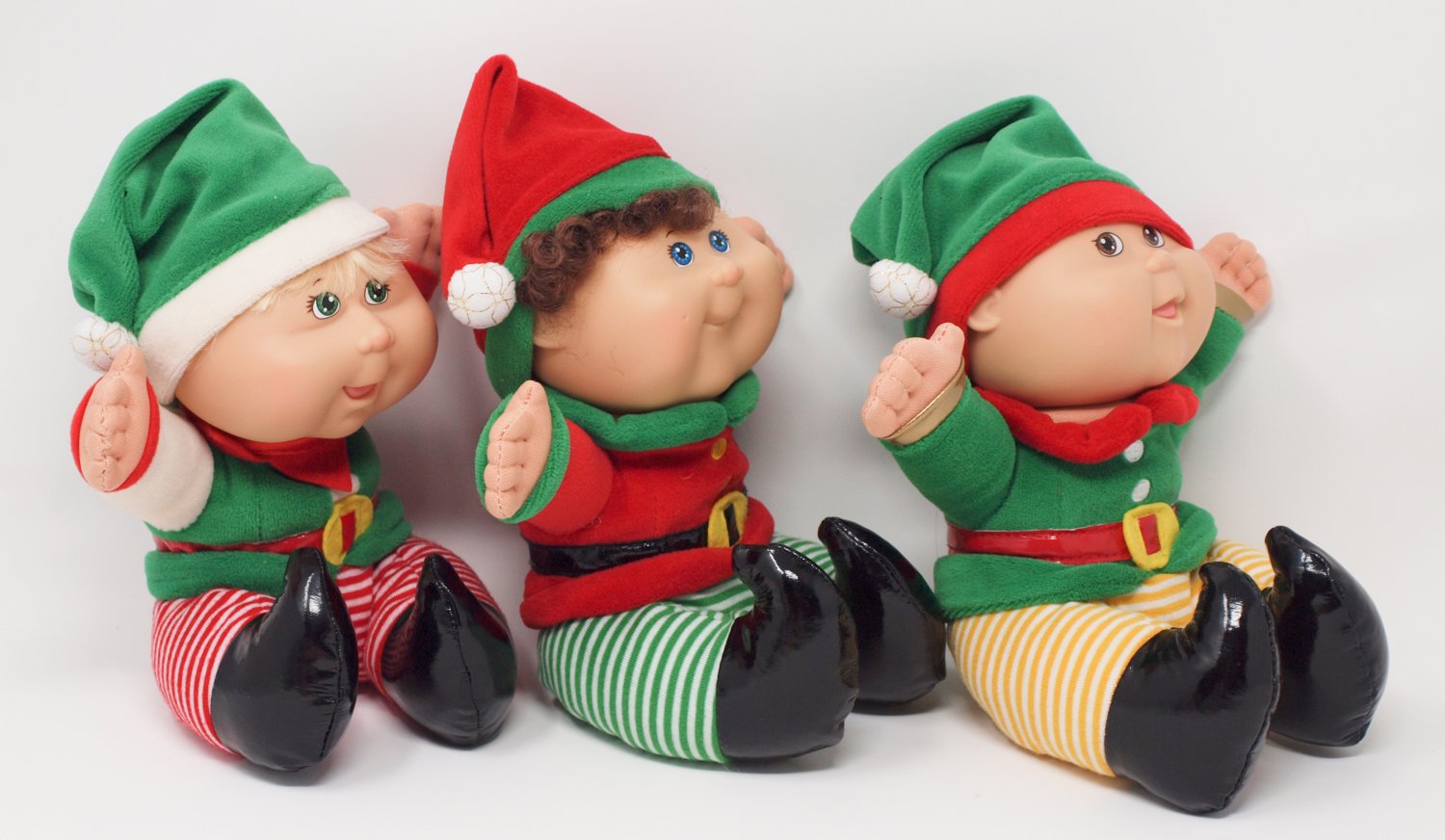 Cabagge Patch Kids Elf Snugglies, 6.5" Sitting Position, Set of 3 ...
