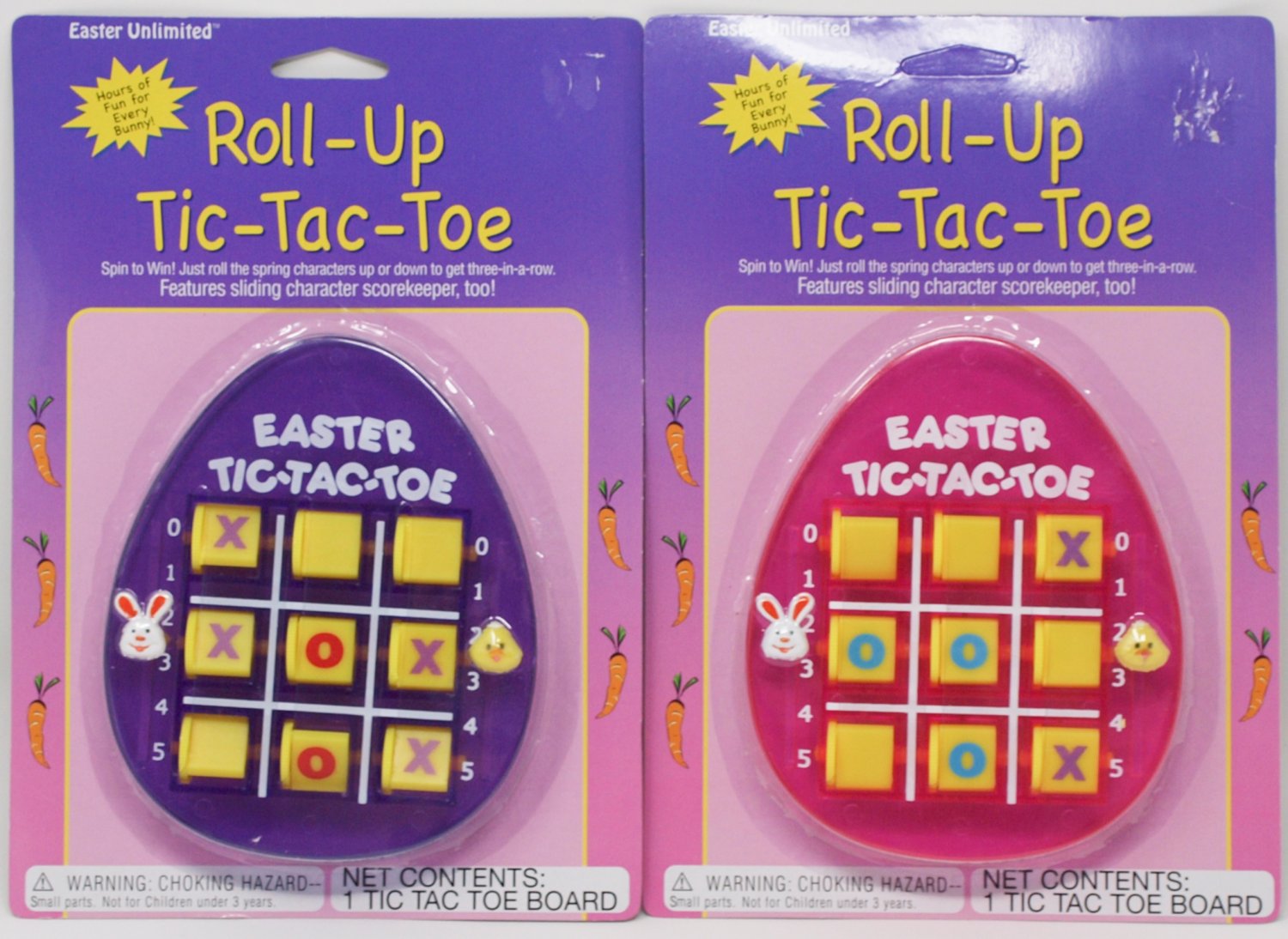 Easter Roll-Up-Tic-Tac-Toe, Lot of 2, Ages 3+, Features Sliding ...