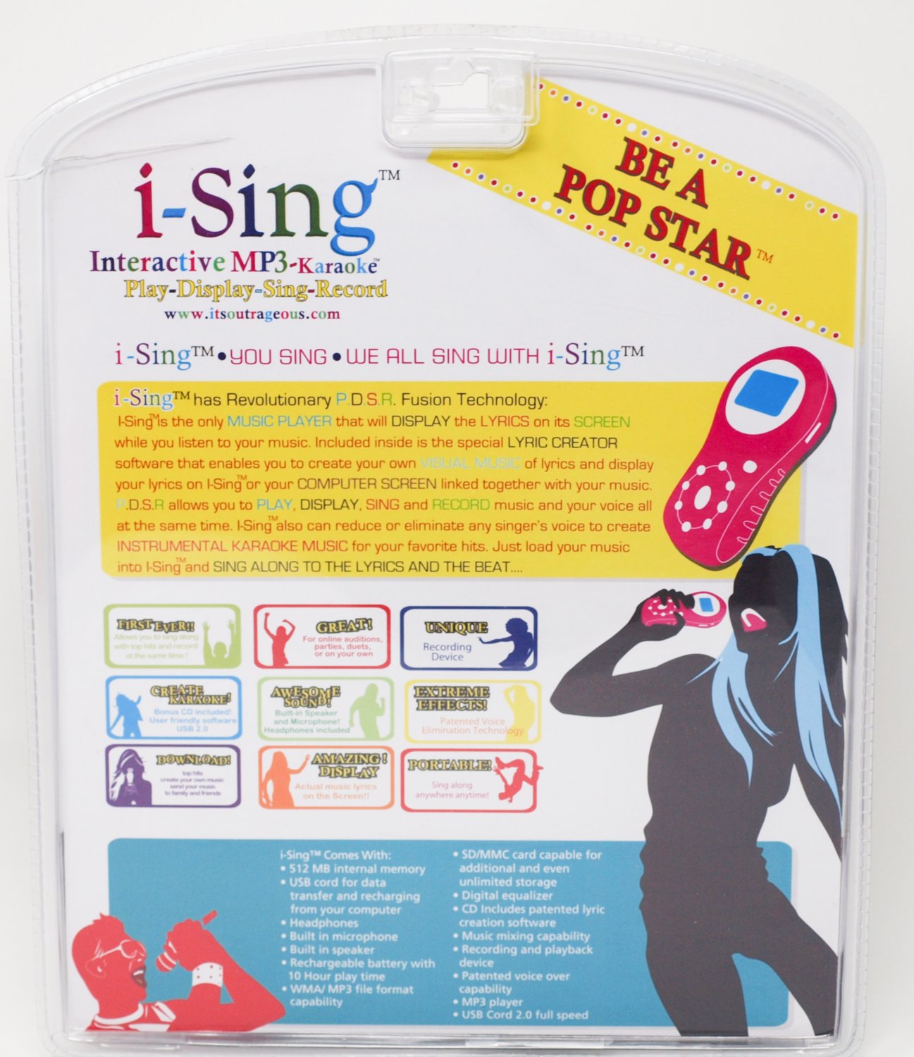 i-Sing Interactive MP3 Karaoke Ultimate Music Player, Play Display Sing ...
