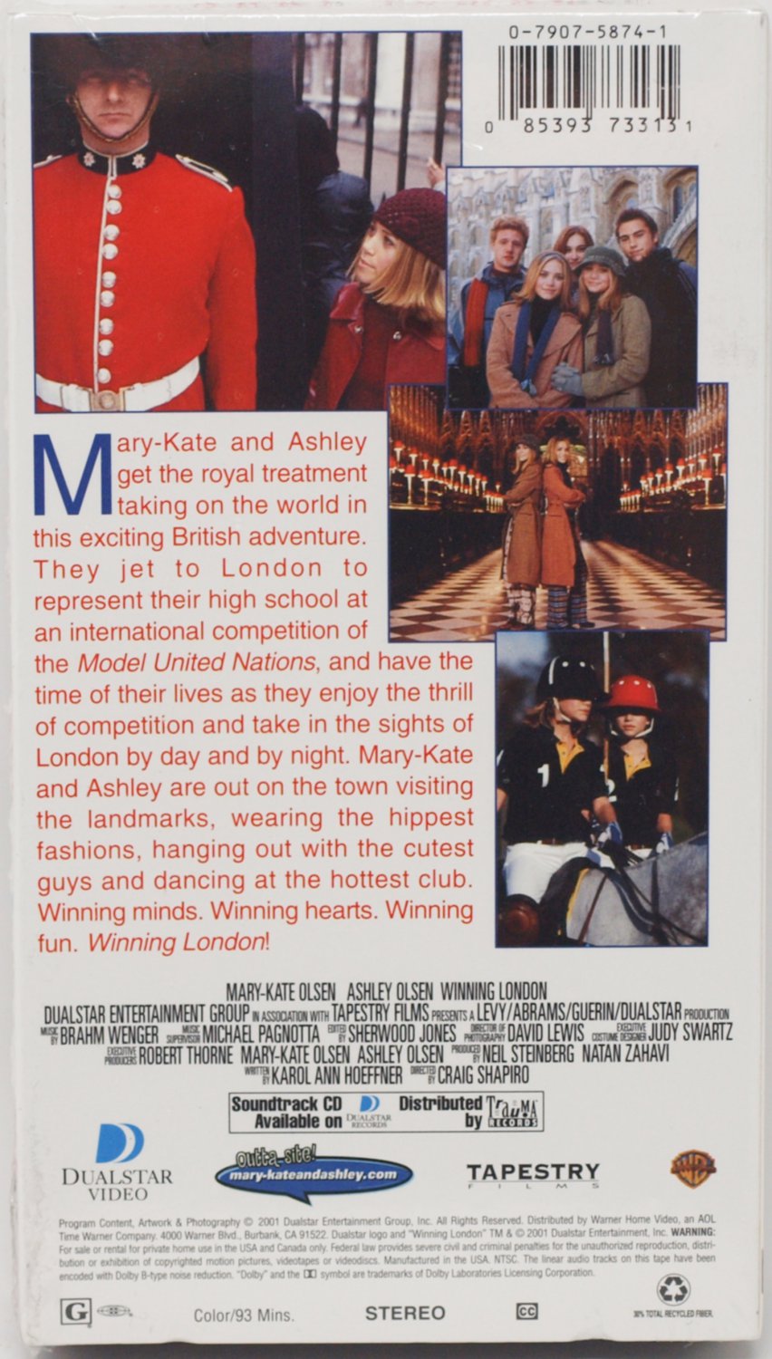 Winning London 2001 VHS, Mary-Kate & Ashley Olsen, Teen Comedy, 93 ...