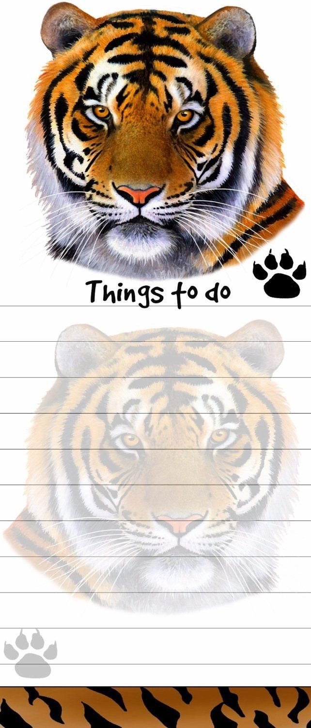 TIGER Die Cut List Pad/Note Pad with Magnetic Back