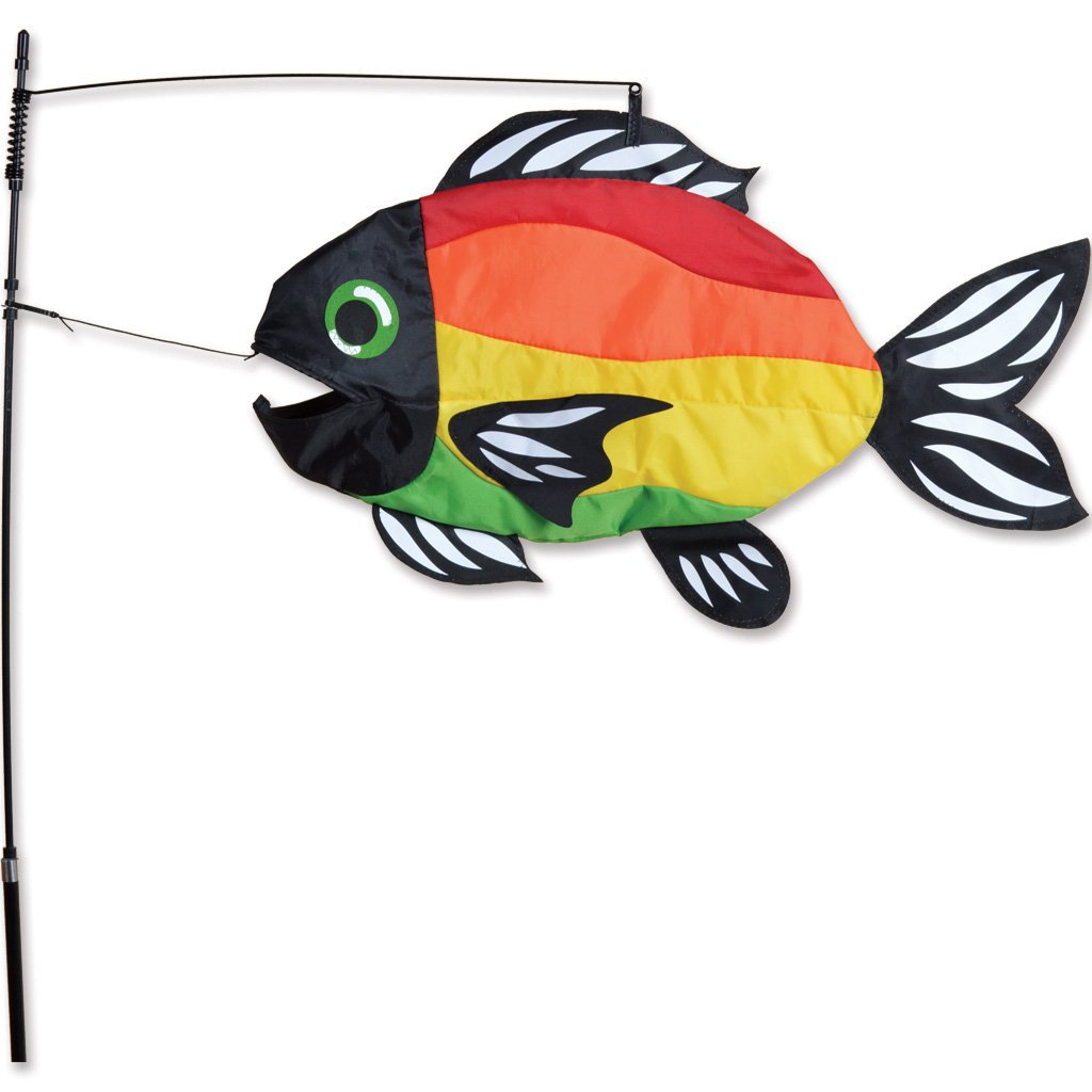 SWIMMING FISH--BRIGHT RAINBOW Wind Diva-Weather Vane Decor by Premier Kites