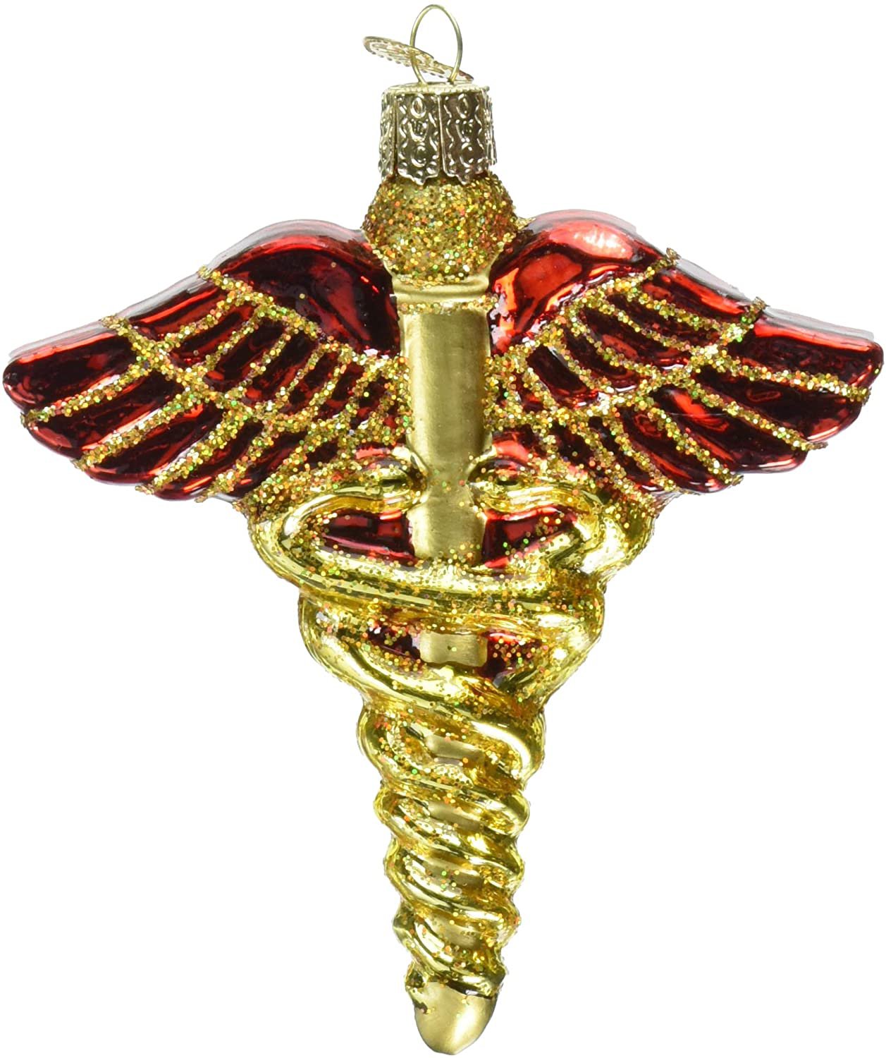Medical Symbol Glass Christmas Ornament by Old World Christmas