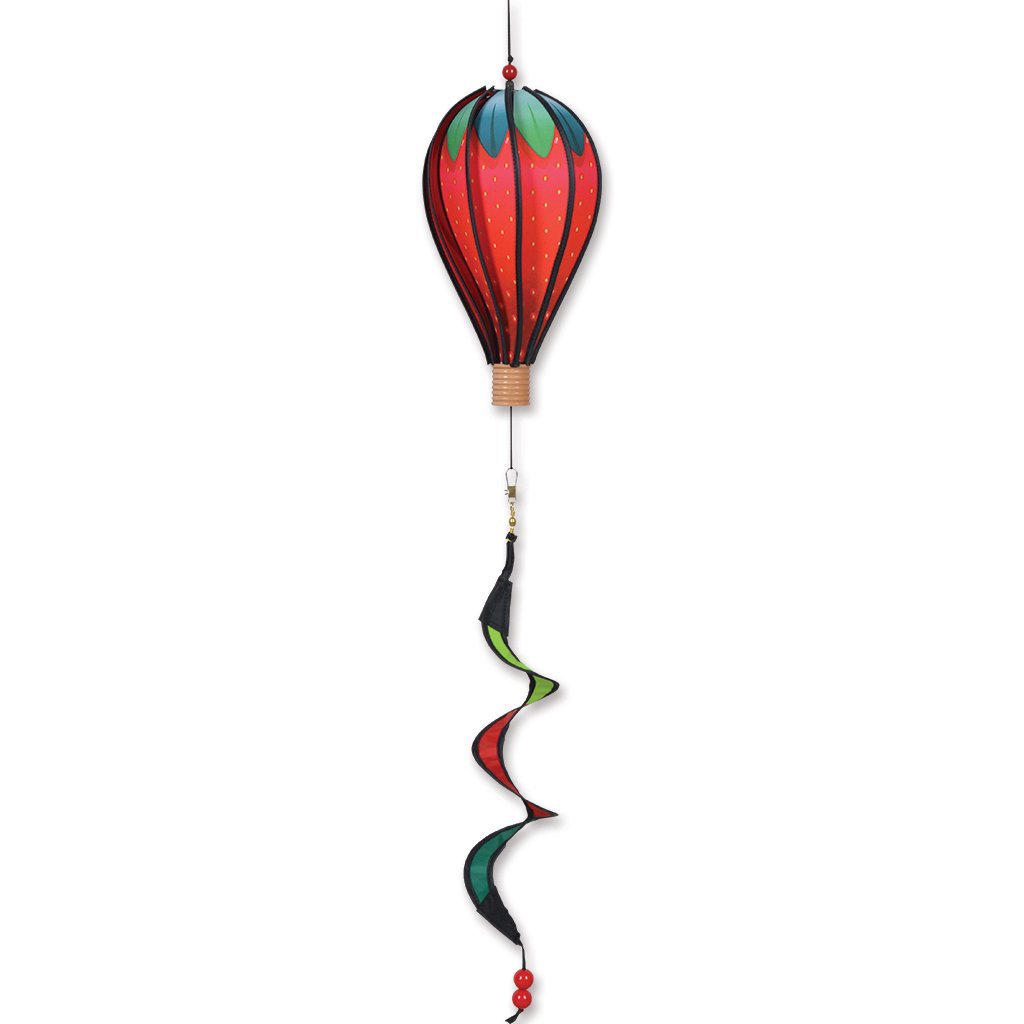 12" HOT AIR BALLOON-Strawberry Design- Wind Spinner by Premier Designs