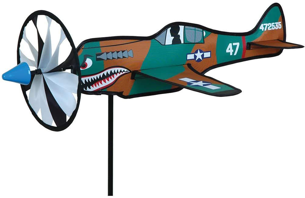 20" Airplane Wind Spinner-Whirligig Garden Stake- P-40 Warhawk by ...