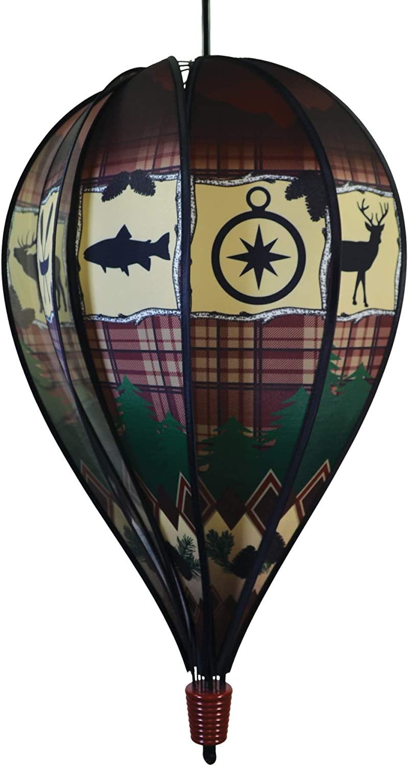 25" Hanging HOT AIR BALLOON-10 Panel Spinner-Rustic Lodge by In the ...