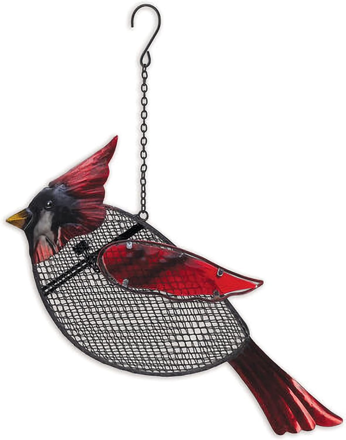 Cardinal Hanging Metal Seed Bird Feeder by Sunset Vista Designs #94476