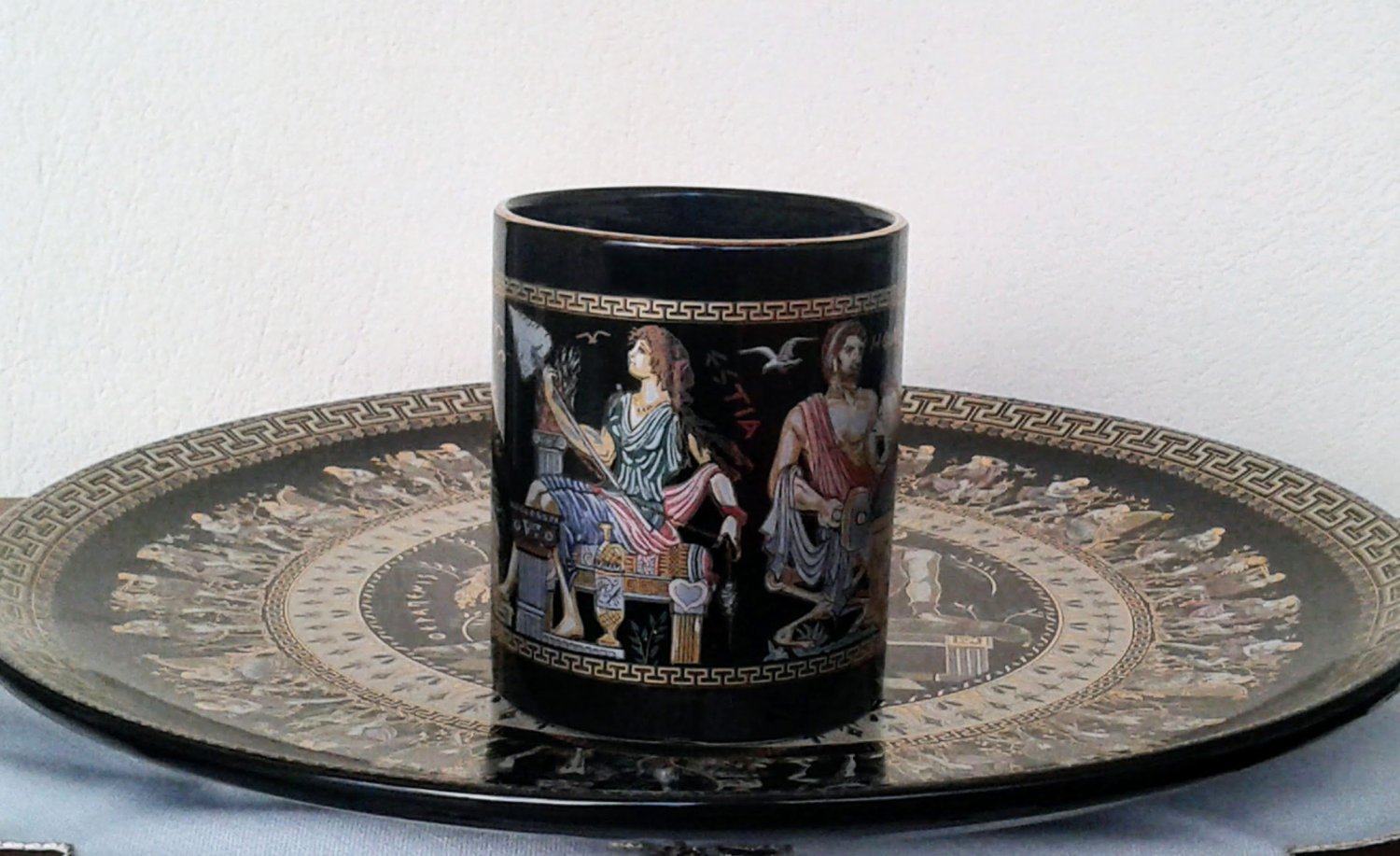 Ancient Greek Gods, Black Ceramic Mug 24 Kt Gold, stoneware, cups, mugs ...